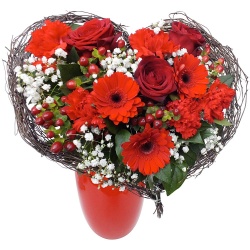 Envoyez un somptueux bouquet de fleurs rouges