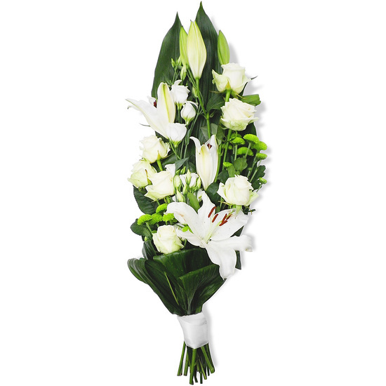 Bouquet deuil Gerbe Serena - Livraison de fleurs