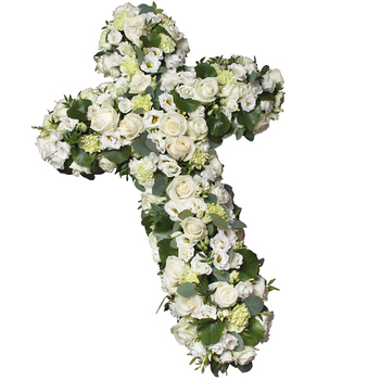 Cœurs de deuil, corbeilles et croix de fleurs | 123fleurs